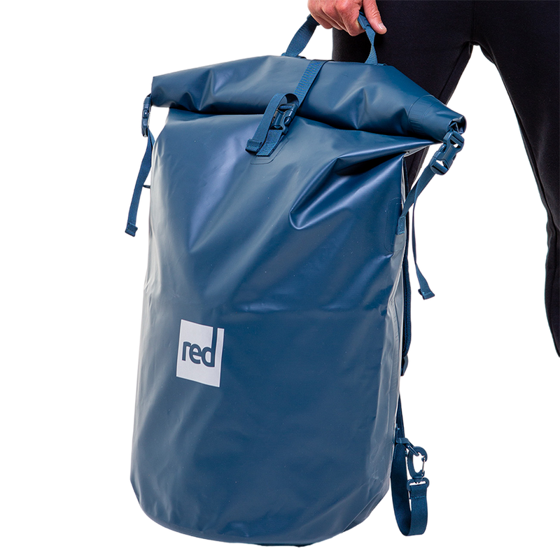 Red Original Waterproof Roll Top Dry Bag Backpack - Deep Blue