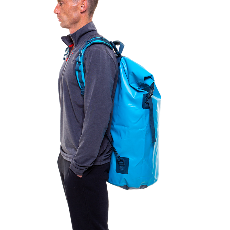 Red Original Waterproof Roll Top Dry Bag Backpack - Ride Blue